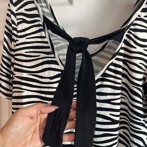 SHEIN | Tops | Zebra Striped Shirt | Poshmark